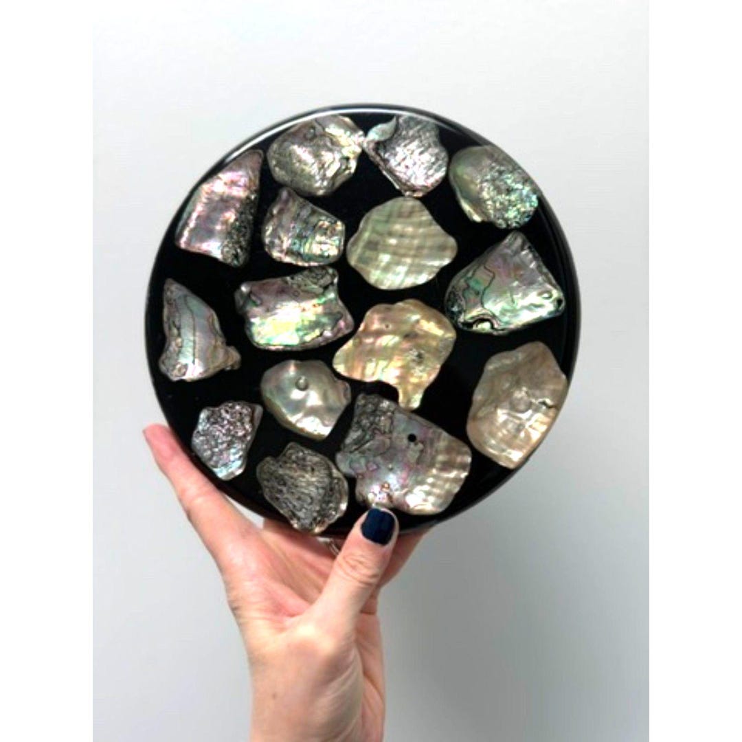 Vintage 1960s Abalone Shell Lucite Trivet - 8 Inch - Etsy