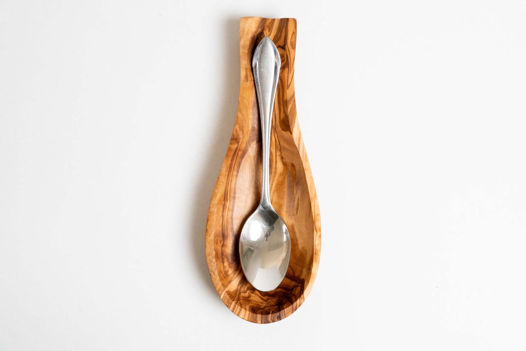 Handmade Olive Wood Spoon Rest – Rustic, Durable, and Eco-friendly ...