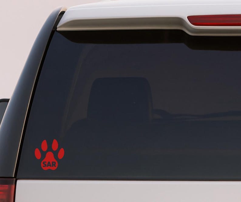 SAR K9 Paw Print Vinyl Decal – Search and Rescue Dog Sticker for ...