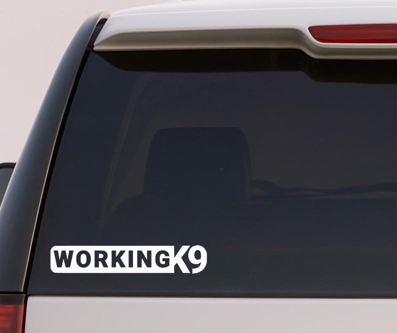 WORKING K9 Decal – Working Dog Warning Sticker for Vehicle or Crate ...