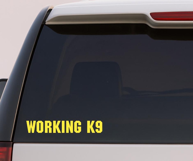 WORKING K9 Vinyl Decal – Dog Handler Vehicle Warning Sticker - Etsy