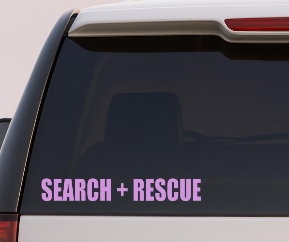 SEARCH + RESCUE Decal – SAR Vehicle Sticker | Search and Rescue ...