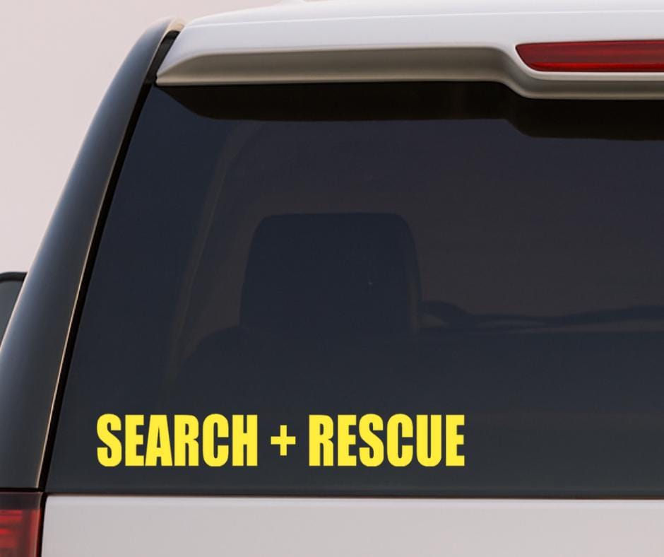 SEARCH + RESCUE Decal – SAR Vehicle Sticker | Search and Rescue ...