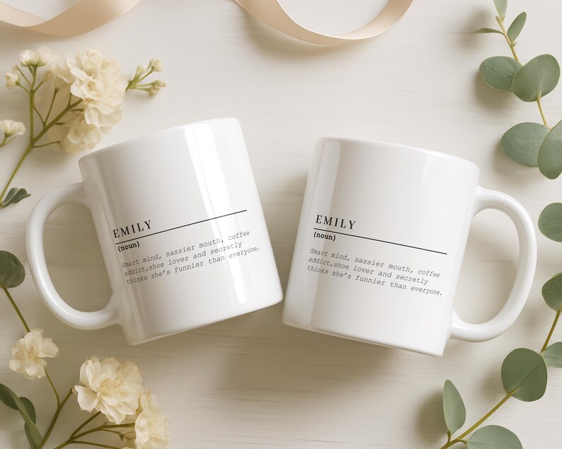 11 Oz Custom Name Definition Mug, Personalized Coffee Cup With Unique ...
