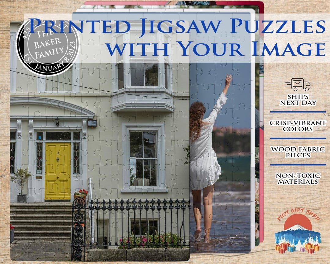 Personalized House Photo Puzzle With Family Name and Address, Custom ...