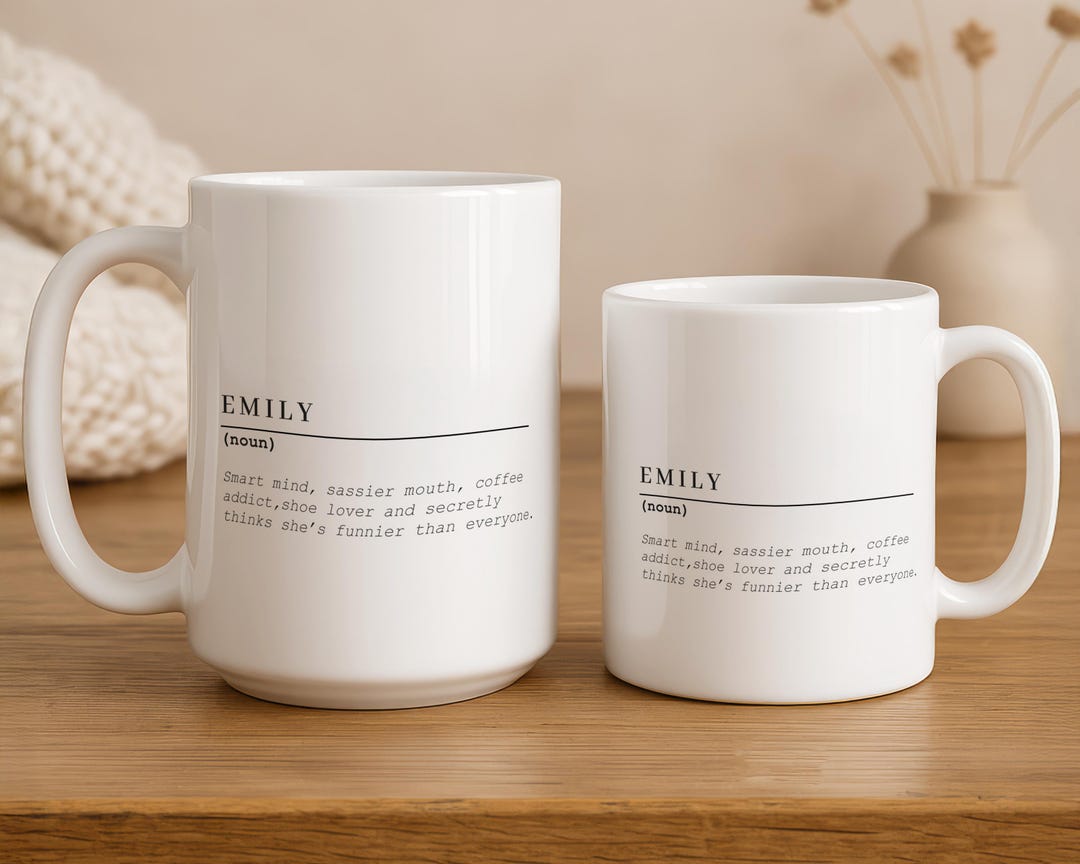 11 Oz Custom Name Definition Mug, Personalized Coffee Cup With Unique ...