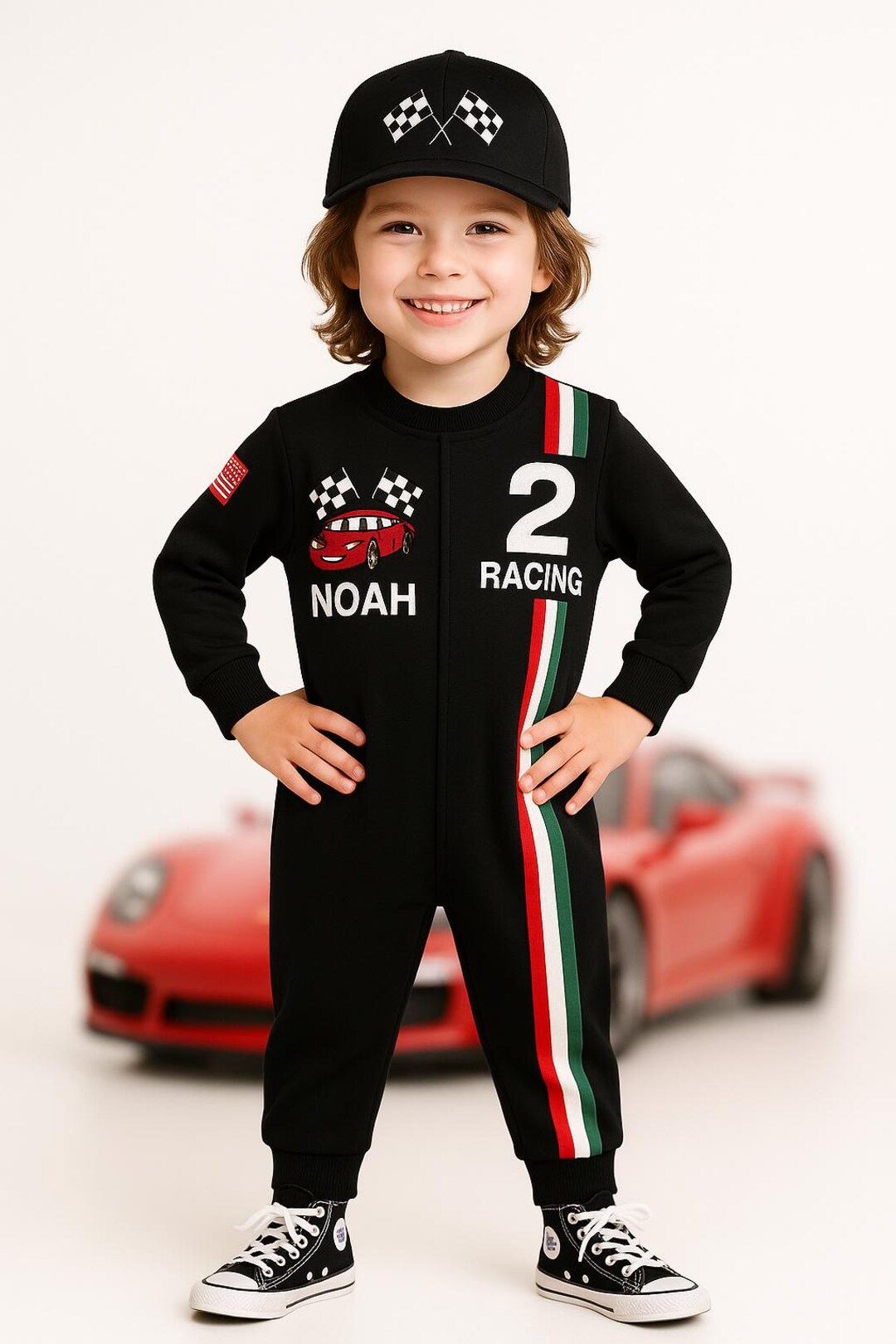 Personalized Race Car Outfit: Baby Racing Costume With Hat - Etsy