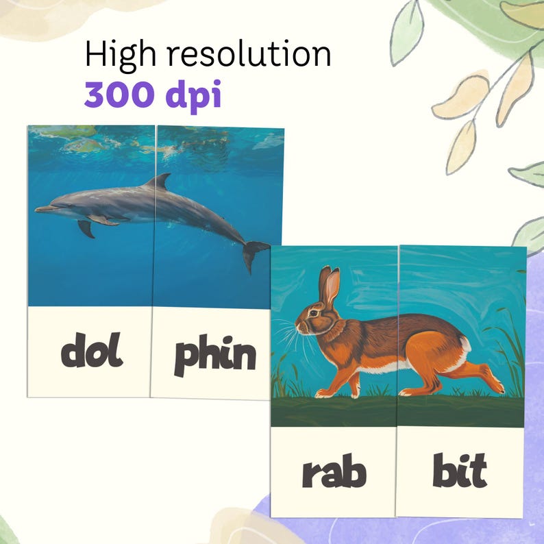 Montessori Animal Syllables Game: Phonics Learning Cards (digital ...