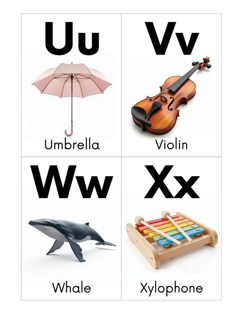 Realistic ABC Flashcards for Kids Printable | Capital and Lowercase ...