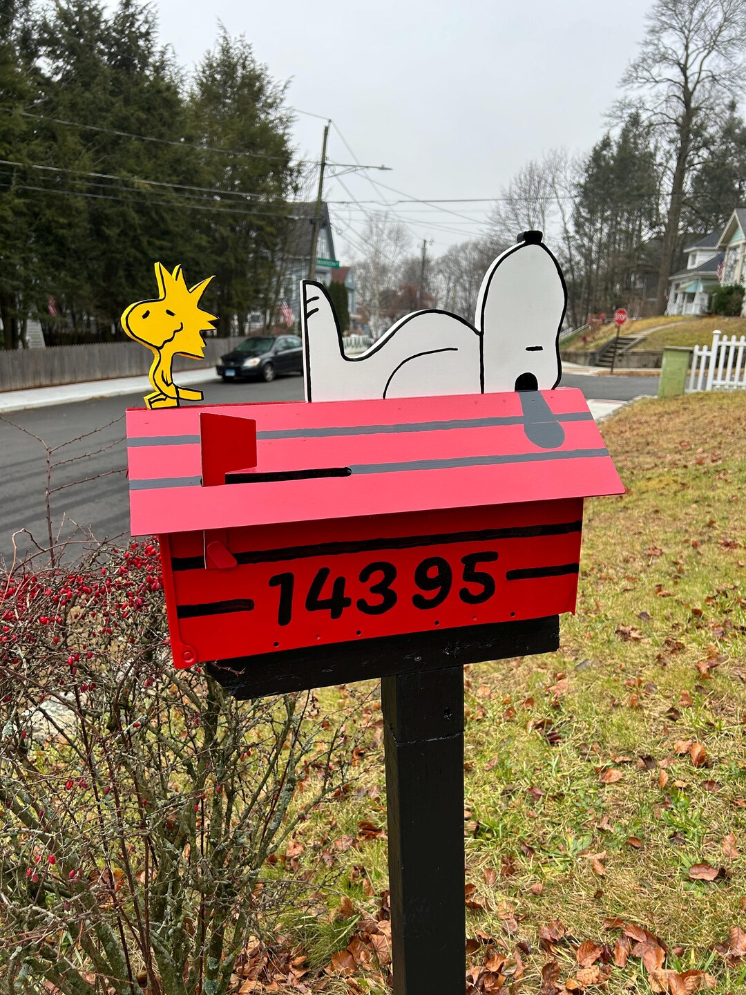 Snoopy Mailbox With House Numbers - Etsy