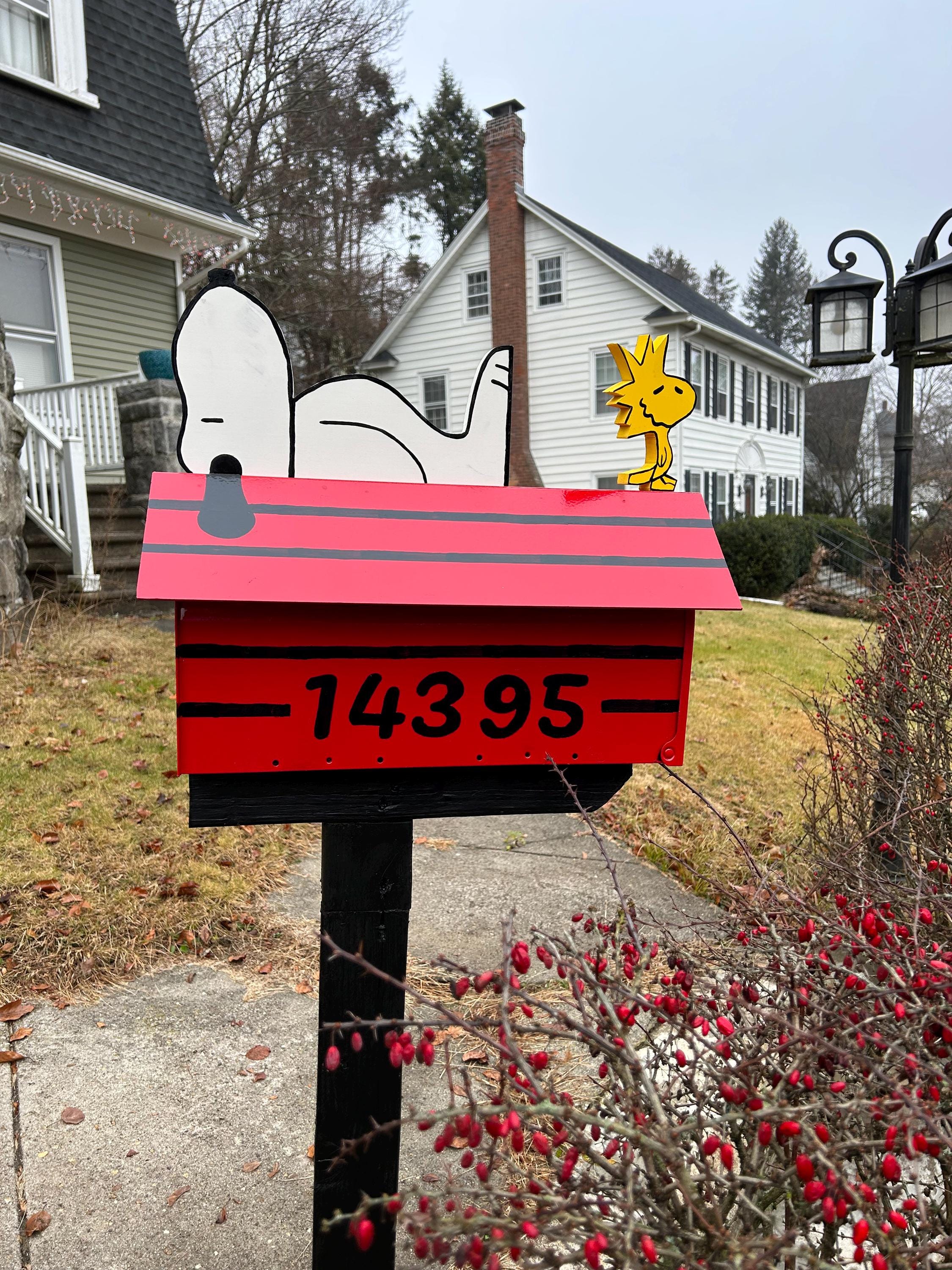 Snoopy Mailbox With House Numbers - Etsy