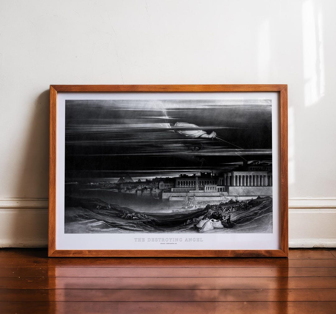 John Martin Print, the Destroying Angel, Angel of Death, Exodus Art ...