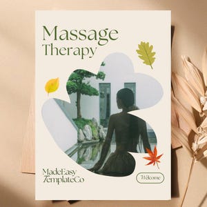 Massage Therapy A4 Poster Flyer Editable Canva Template | Massage ...