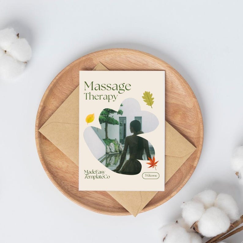 Massage Therapy A4 Poster Flyer Editable Canva Template | Massage ...