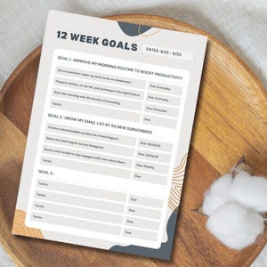 12 Week Year Planner Printable Bundle | 12 Week Planner PDF | A4 Sizes ...