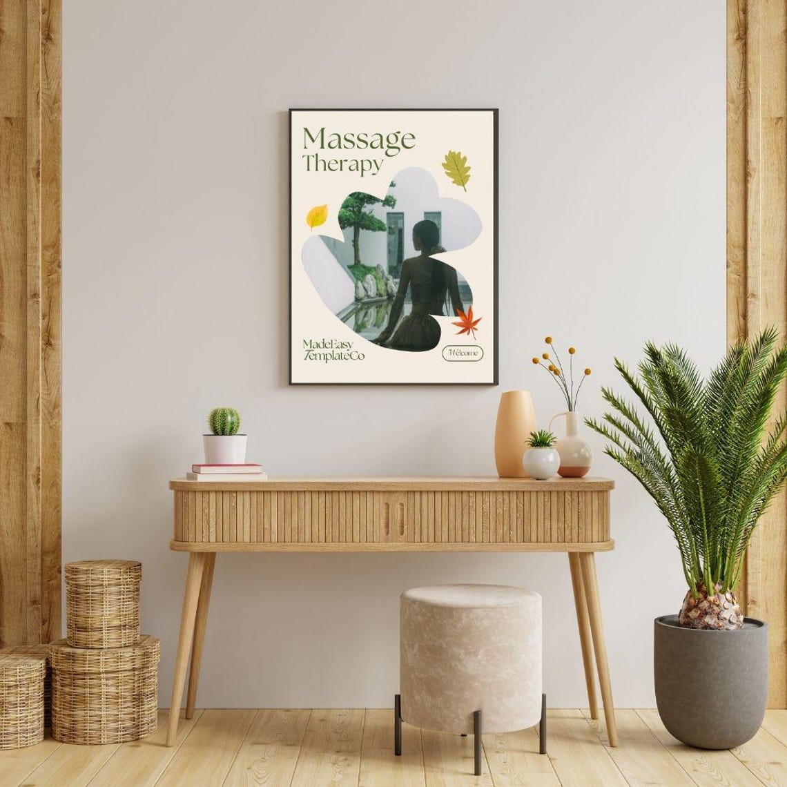 Massage Therapy A4 Poster Flyer Editable Canva Template | Massage ...