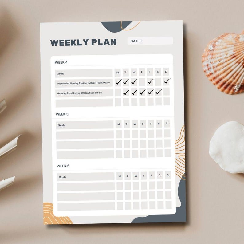 12 Week Year Planner Printable Bundle | 12 Week Planner PDF | A4 Sizes ...