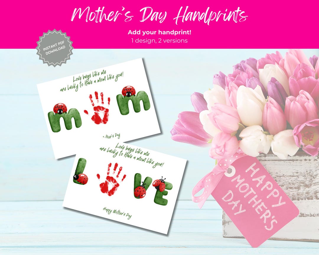 Mothers Day Gift | Handprint Printable | Mothers Day Craft | Gift for ...