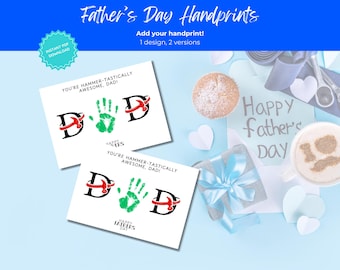 Father’s Day Handprint Craft Printable | DIY Gift From Kids | Handprint ...