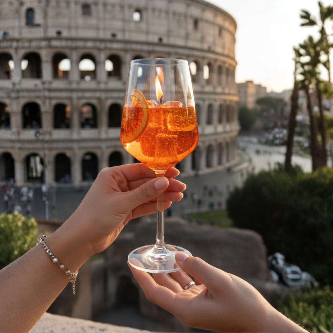Aperol Spritz Candle - Realistic Cocktail Candle With Amber Scent - Etsy