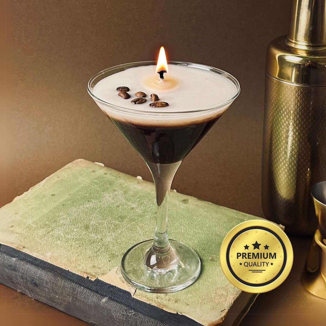 Espresso Martini Candle: Realistic Cocktail Candle With Coffee Scent - Etsy