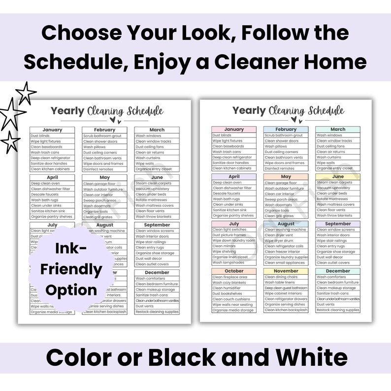 Daily Weekly Monthly Yearly Cleaning Schedule | Essential Home Cleaning ...