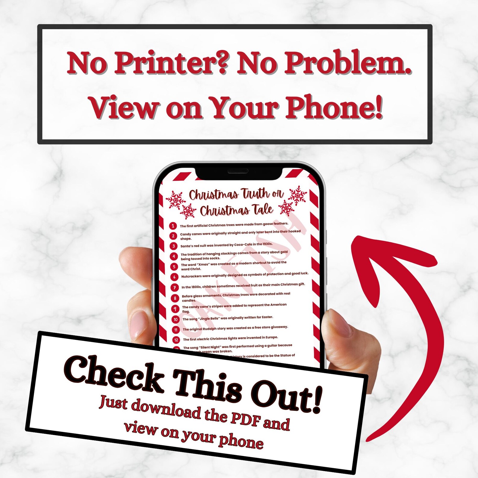 Christmas Truth or Tale Game | Holiday Fact or Fiction Printable ...