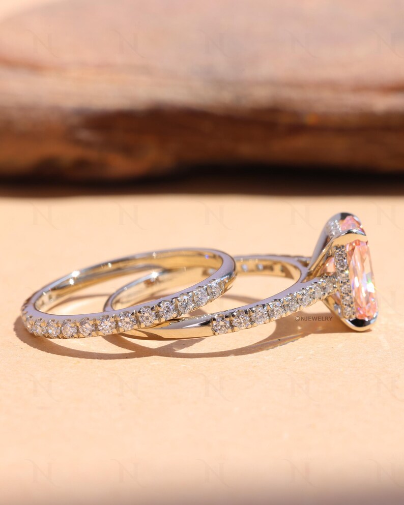 2.50ct Pink Radiant Cut Lab Grown Diamond Solitaire Engagement Ring ...
