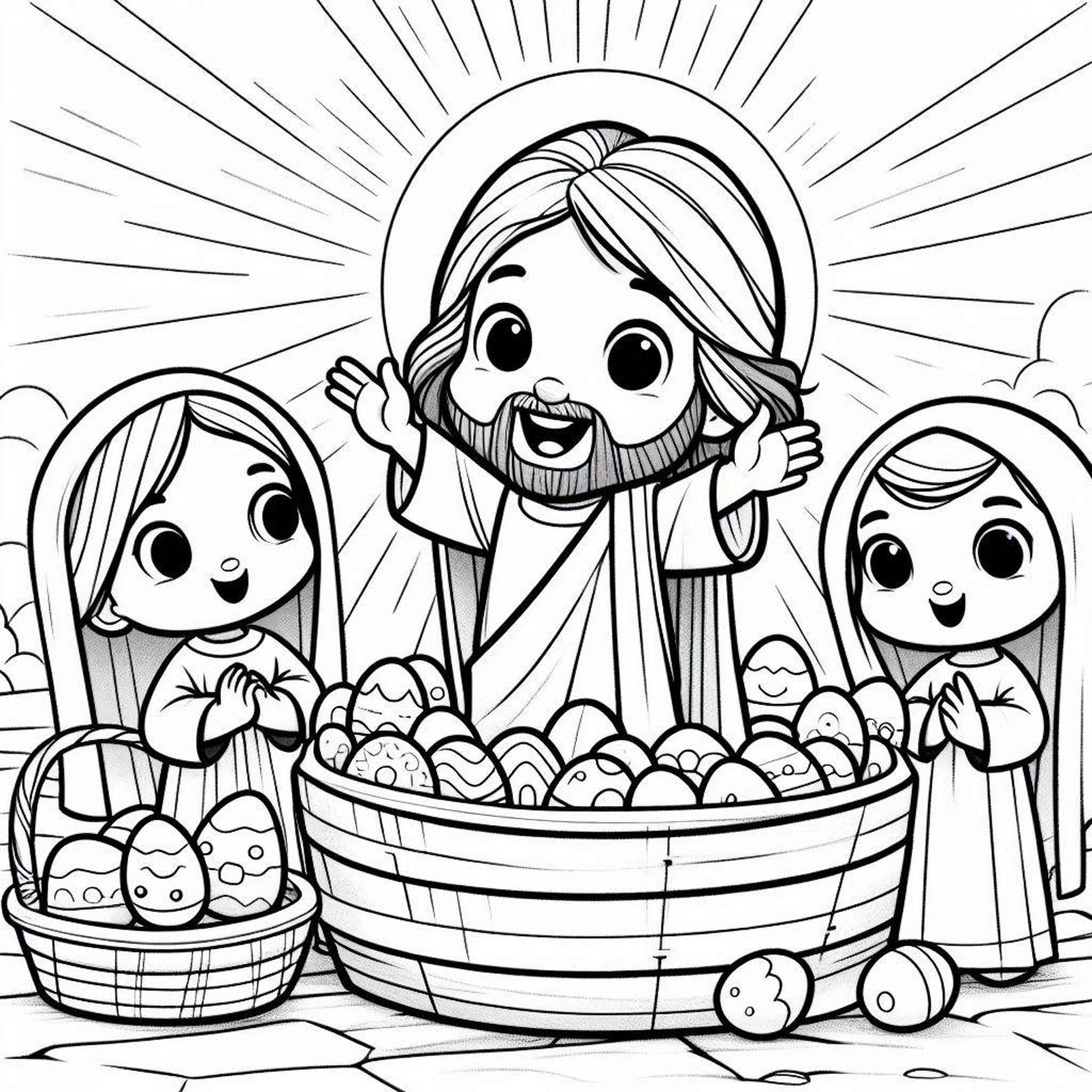 Joyful Easter: Coloring the Story of Jesus - 30 Pages - Etsy