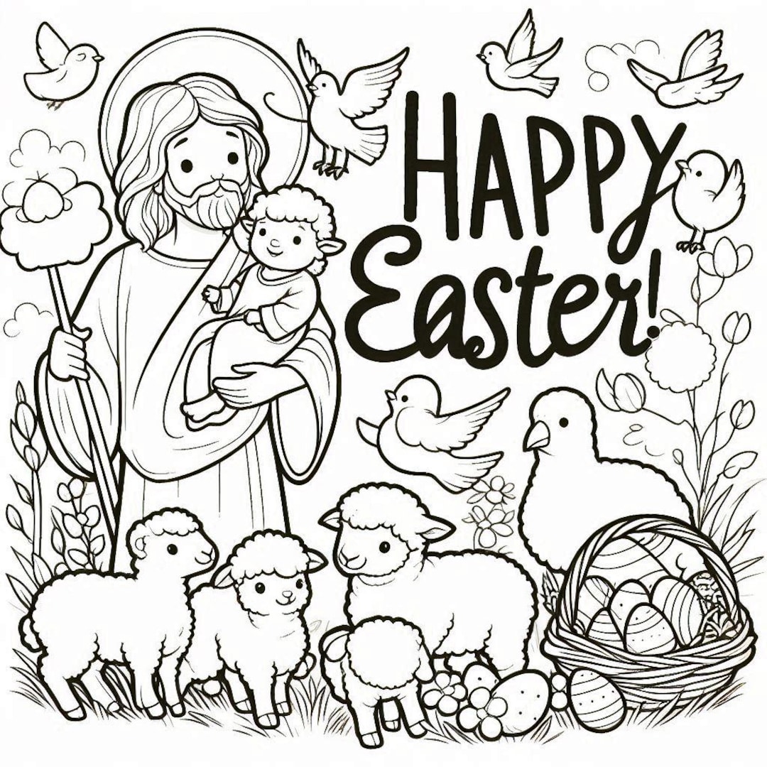 Joyful Easter: Coloring the Story of Jesus - 30 Pages - Etsy