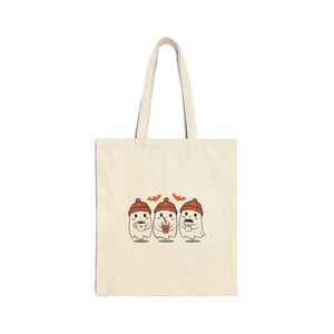Ghost Coffee Tote Bag | Halloween Shopping Bag, Cute Canvas Carrier ...