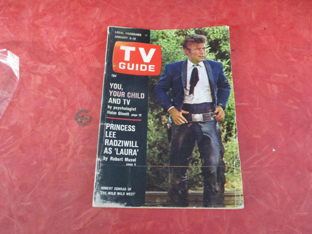 Vintage 1968 TV GUIDE Magazine January 6 - 12 Collectible Robert Conrad ...