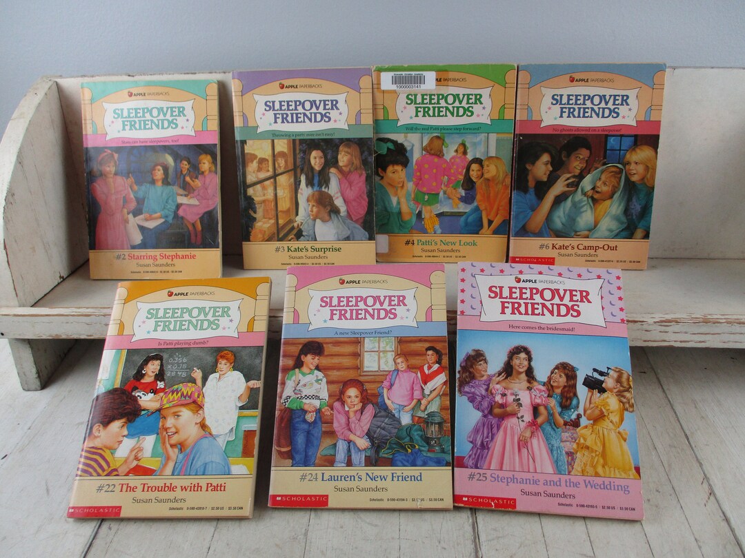Vintage Set of 7 Children's Series Books SLEEPOVER FRIENDS Apple ...