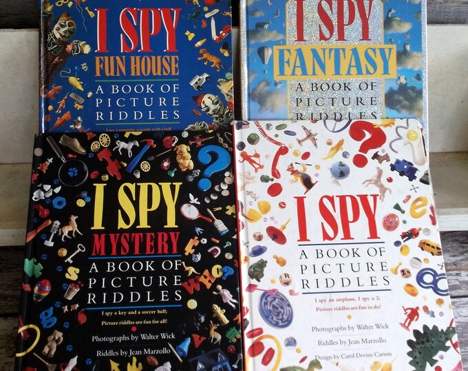 Lot of 4 1990's Scholastic I SPY A Book of Picture Riddles for Children ...