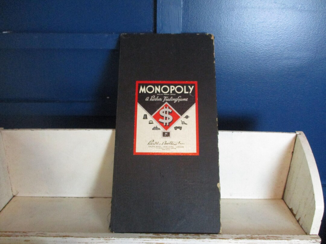 Vintage / Antique Original Monopoly Game Board 1935 Wooden? Very Thick ...