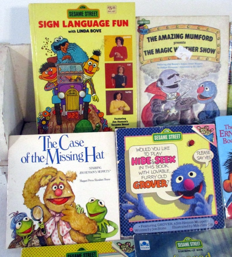 Children's Book Lot of 9 Vintage CTW Sesame Street Books - Etsy
