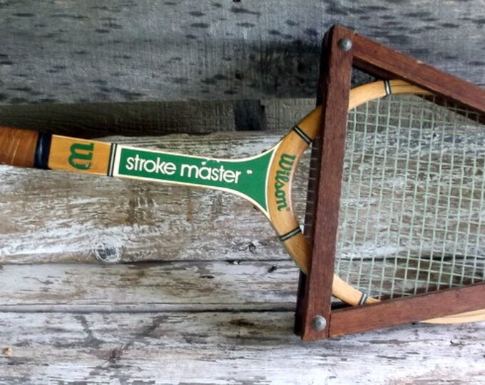 Tennis Racket Vintage Wooden Wilson Stroke Master With Wooden Brace for ...