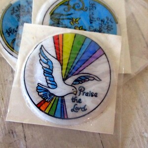 Vintage NOS Puffy Round Stickers Lot of 6 Different Jesus Saves, Try ...