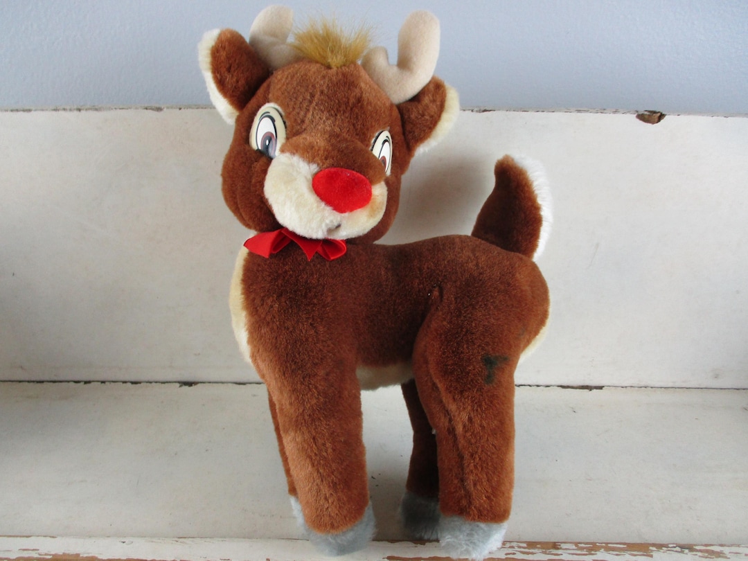 Rudolph Plush Vintage Applause Rudolph the Red Nosed Reindeer 11 - Etsy