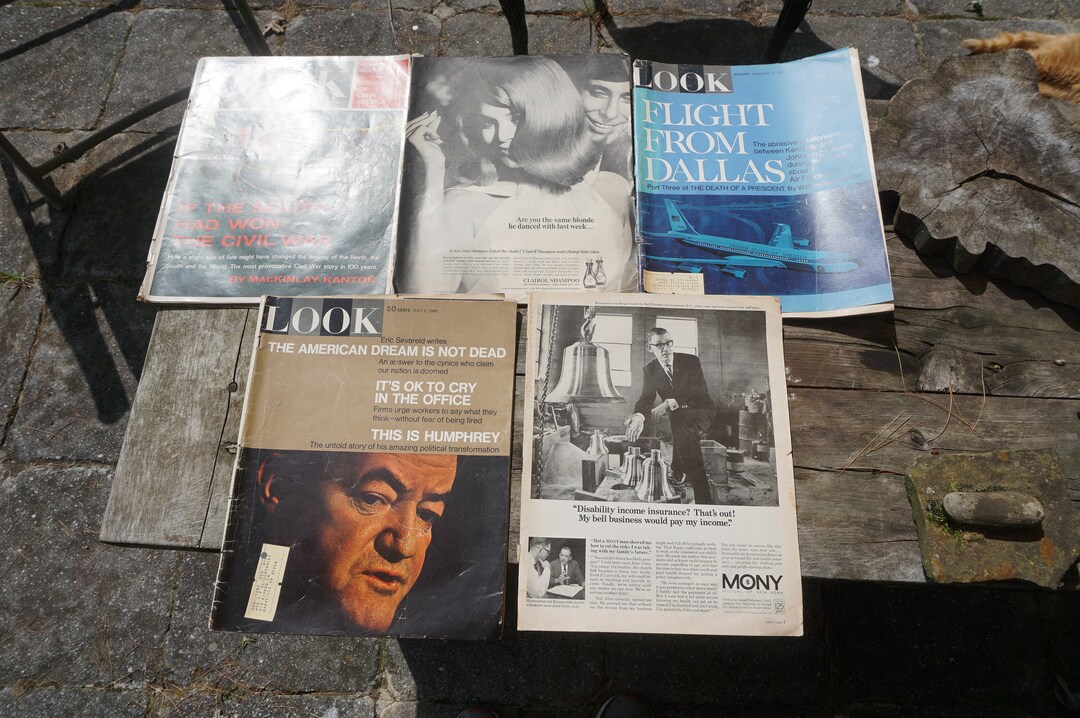 LOOK Magazines Lot of 5 Magazines From the 1960's With 60s Ads 60s Home ...