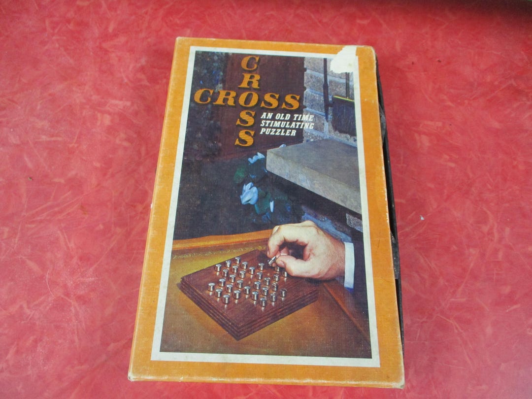 Vintage Peg Game Cross Cross an Old Time Stimulating Puzzler Variation ...