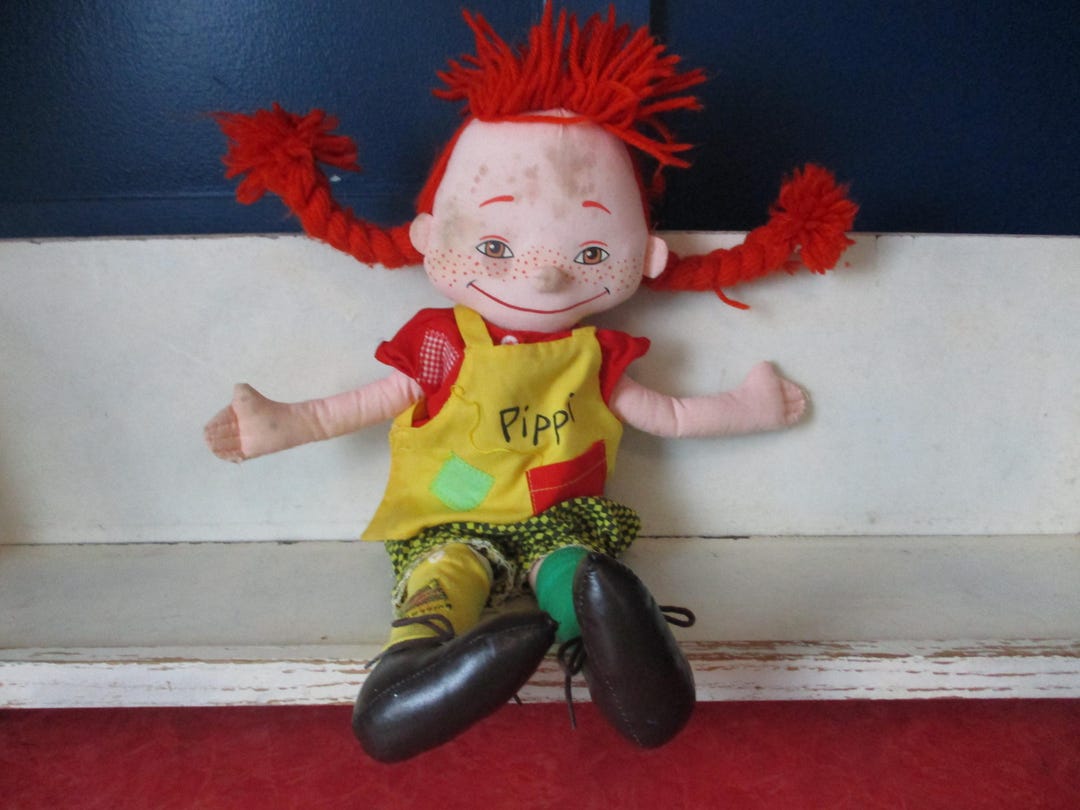 Vintage 1988 Applause Cloth Doll Pippi Longstocking About 18" Tall She ...