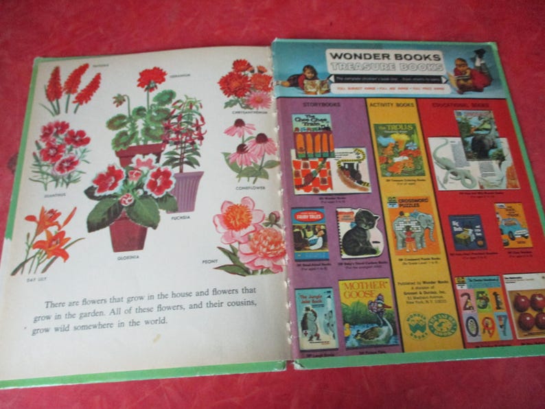 Vintage Collectible Book 1961 the Wonder Book of Flowers by Cynthia ...