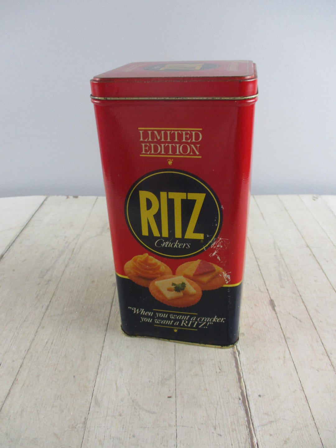 Nabisco Vintage 1987 Ritz Cracker Tin 8 3/4 X 4 X 4" Limited Edition ...