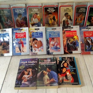 Lot of 16 Vintage Harlequin Books 1980's Paperback Romances Harlequin ...