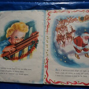 Christmas Book Twas the Night Before Christmas Saumel Lowe - Etsy