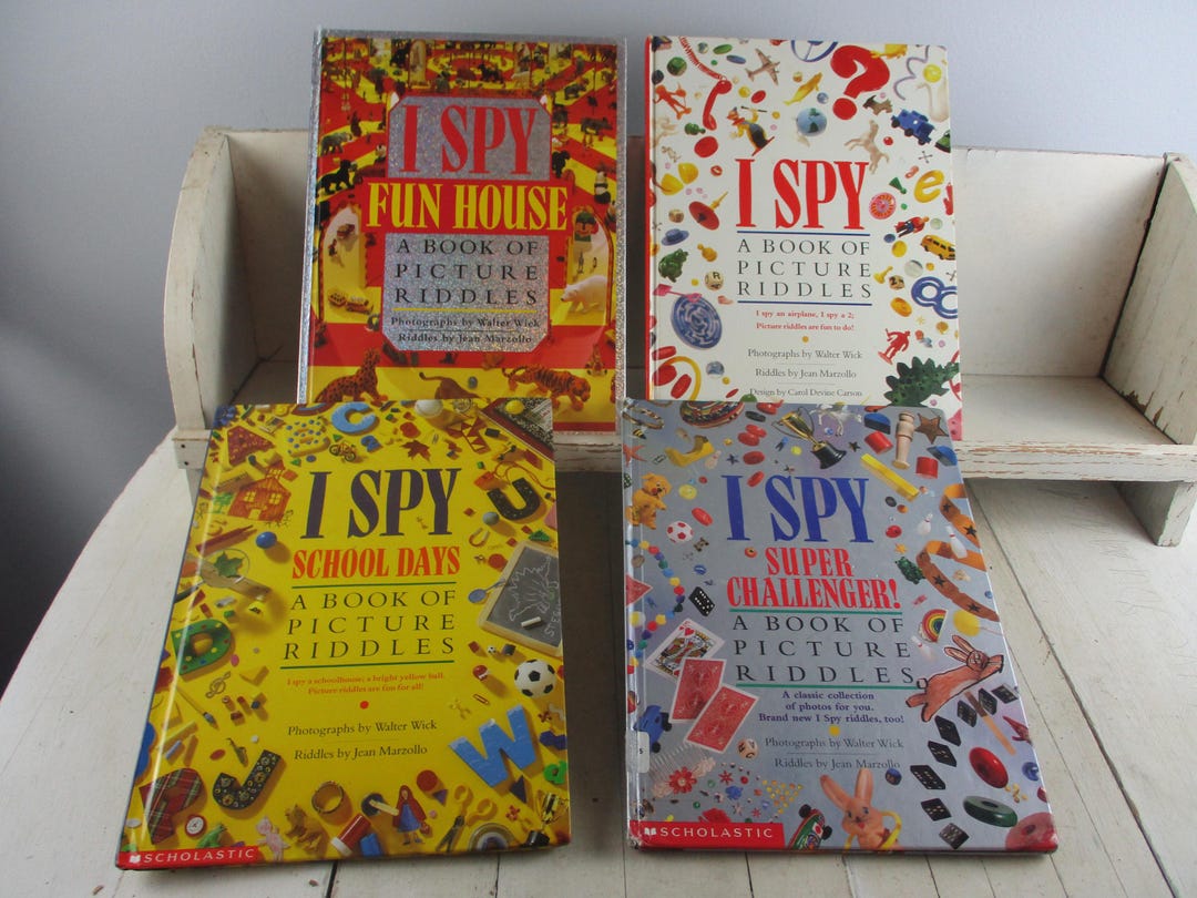 Lot of 4 1990's Scholastic I SPY A Book of Picture Riddles Large ...