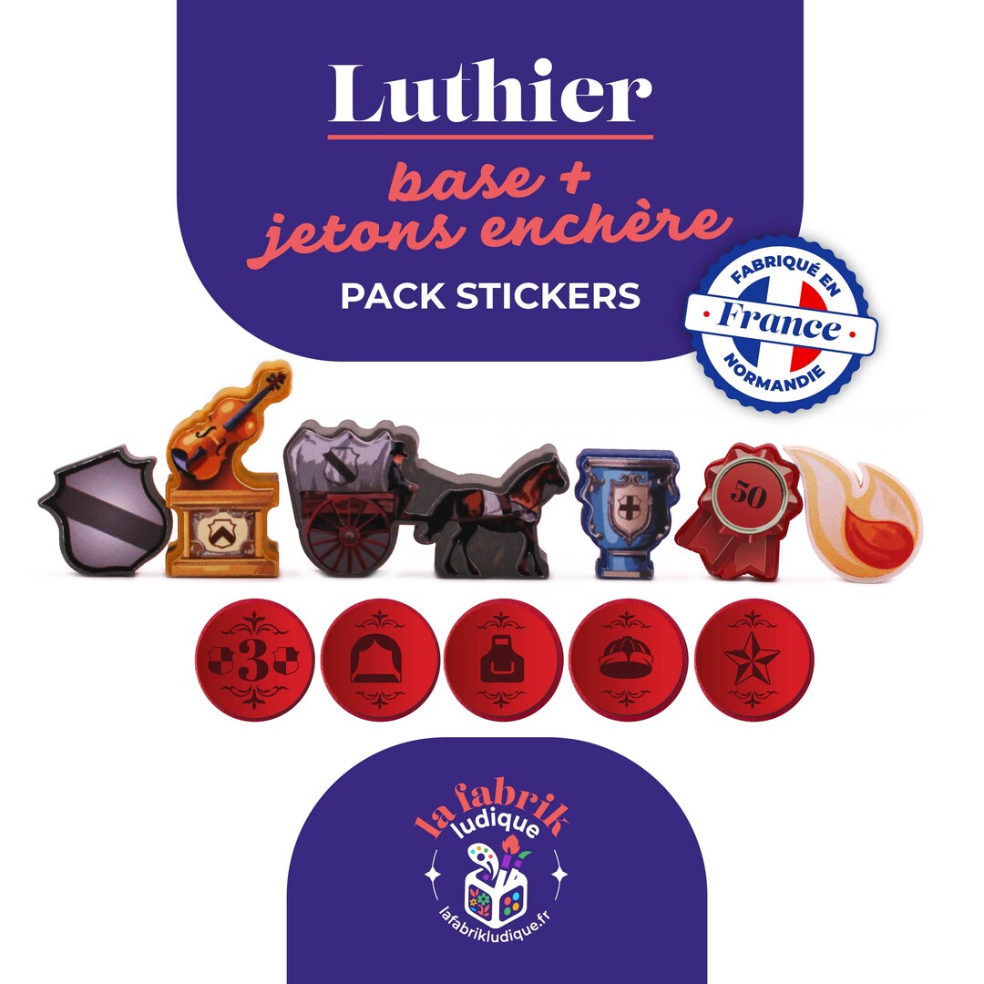 Premium Luthier Stickers + Optional Auction Tokens - Etsy