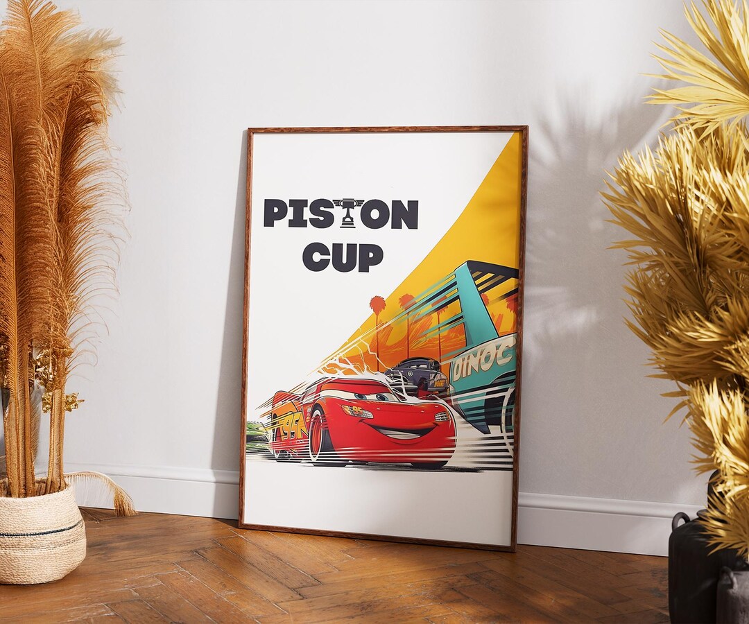 Piston Cup Poster | Digital Download | Home Decor | Cartoon Posters ...