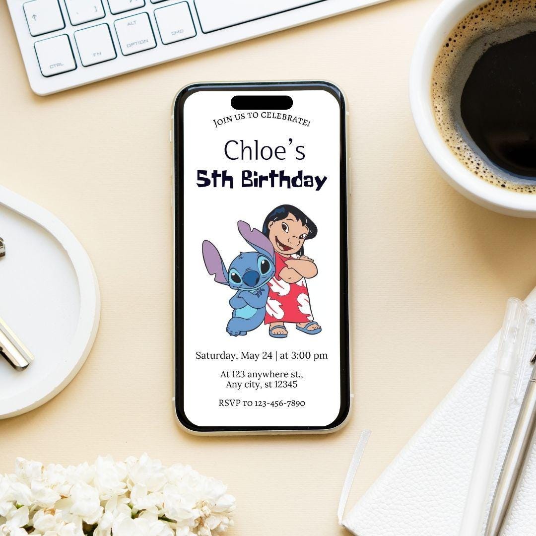 Lilo and Stitch Birthday Party Invitation - Etsy